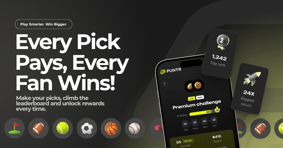 PUNTR: Sports Pick'em - Free Daily Challenges & Cash Prizes